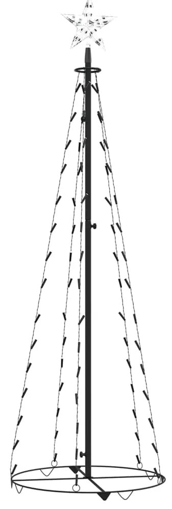 vidaXL Vánoční stromek kužel studený bílý 84 LED diod 50 x 150 cm
