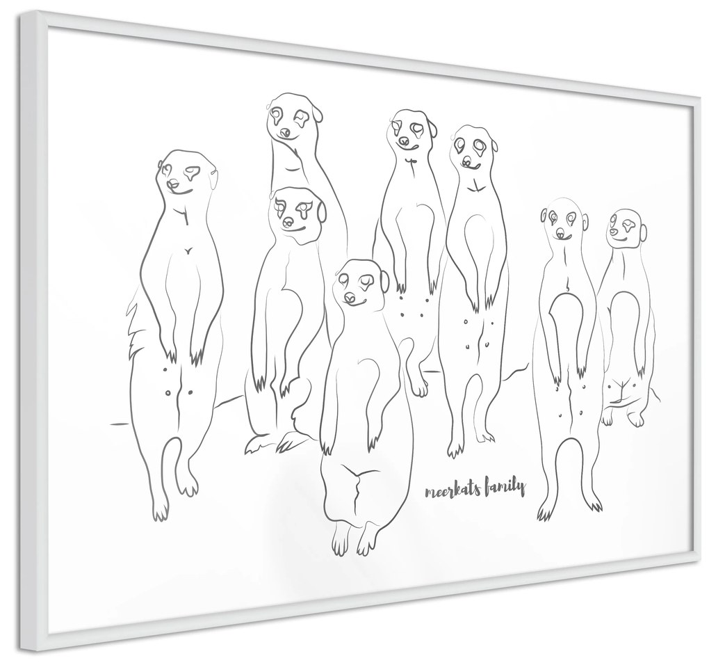 Artgeist Meerkat Lookout Velikosti (šířkaxvýška): 45x30, Finální vzhled: Bílý rám
