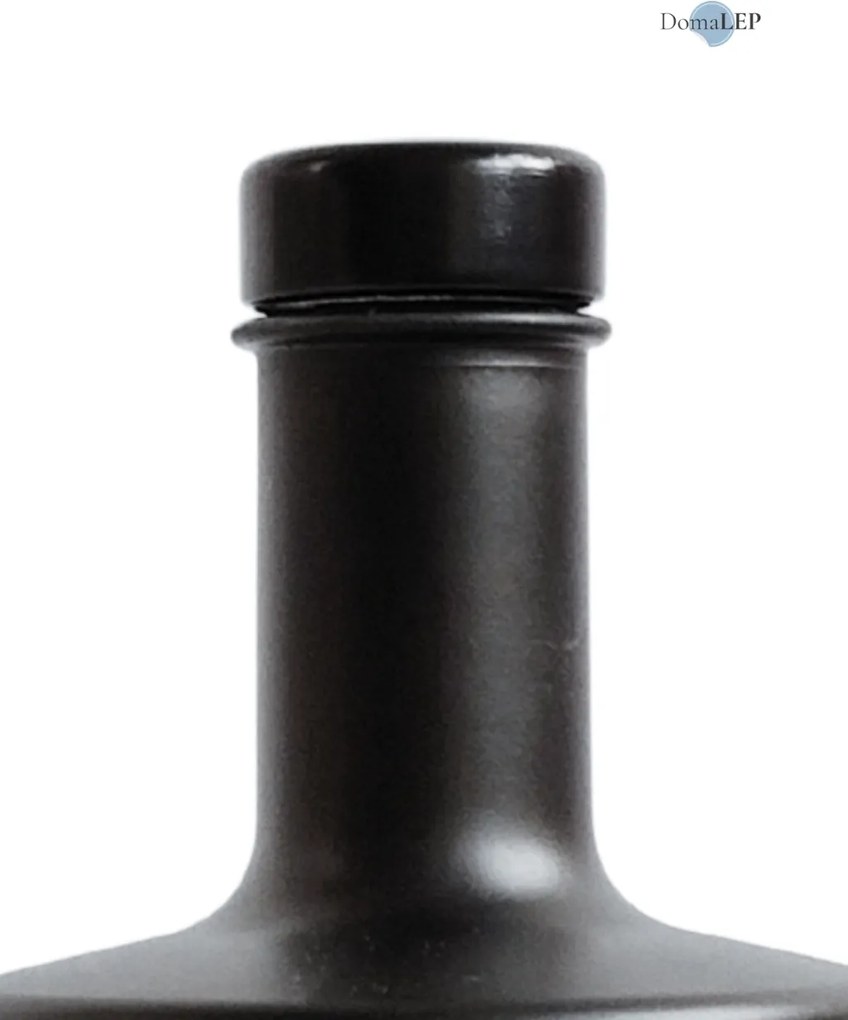 Skleněná láhev na olej 500 ml černá matná s černým uzávěrem VILO