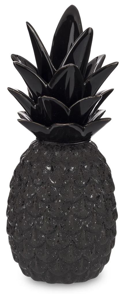 Keramická figurka ananas černý 140612