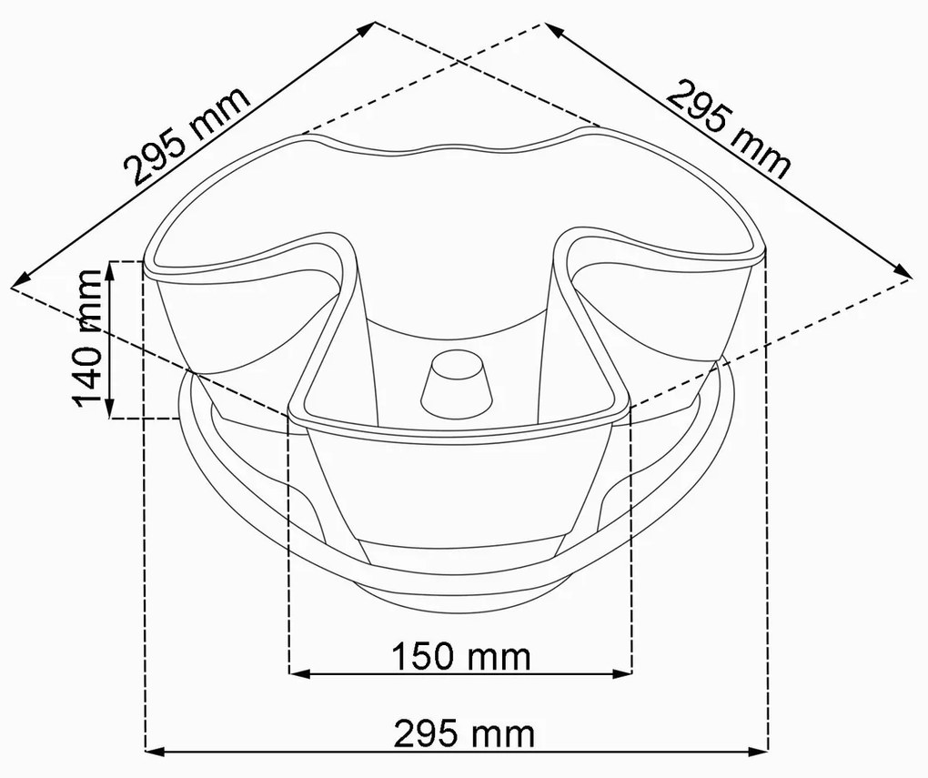 PROSPERPLAST COUBI květináč 29,5x29,5x14cm, bílá DKN3001