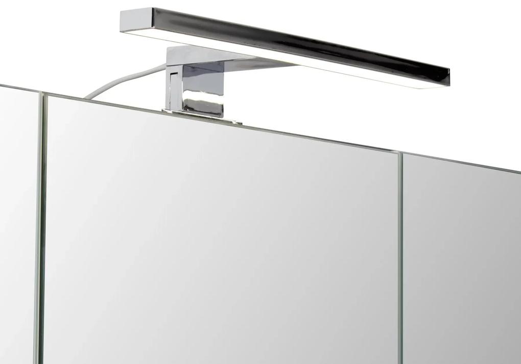 Zrcadlová skříňka do koupelny BRISOT; bílá / šedá
