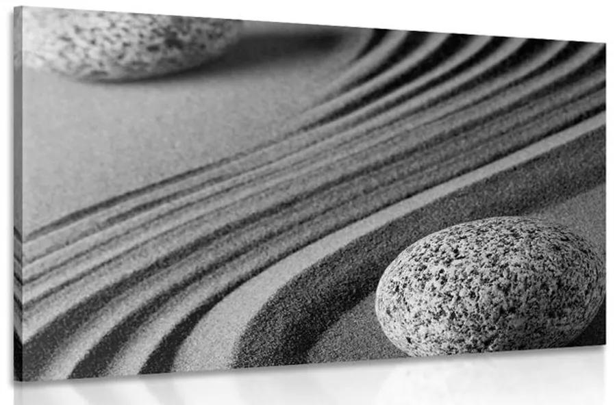 Obraz Jin a Jang kamínky v černobílém provedení Varianta: 60x40
