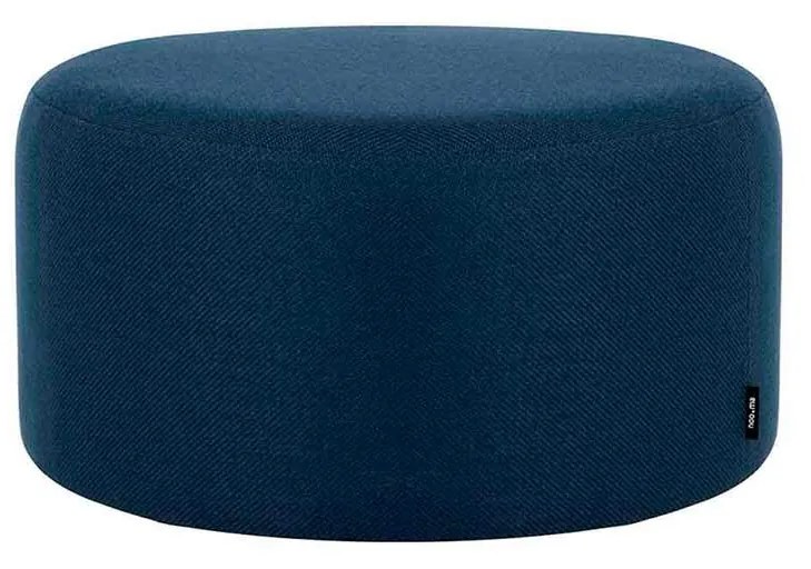 NOO.MA Modrý nizký taburet Folk Pouf 50 × 50 × 25 cm