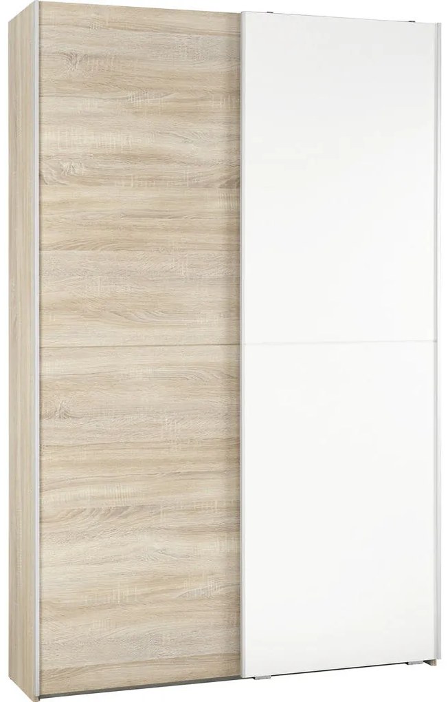 XXXLutz VÍCEÚČELOVÁ SKŘÍŇ, bílá, Sonoma dub, 125/195/38 cm - Víceúčelové skříně