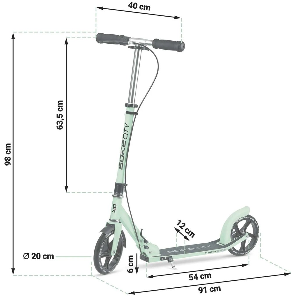 Koloběžka Soke City Green
