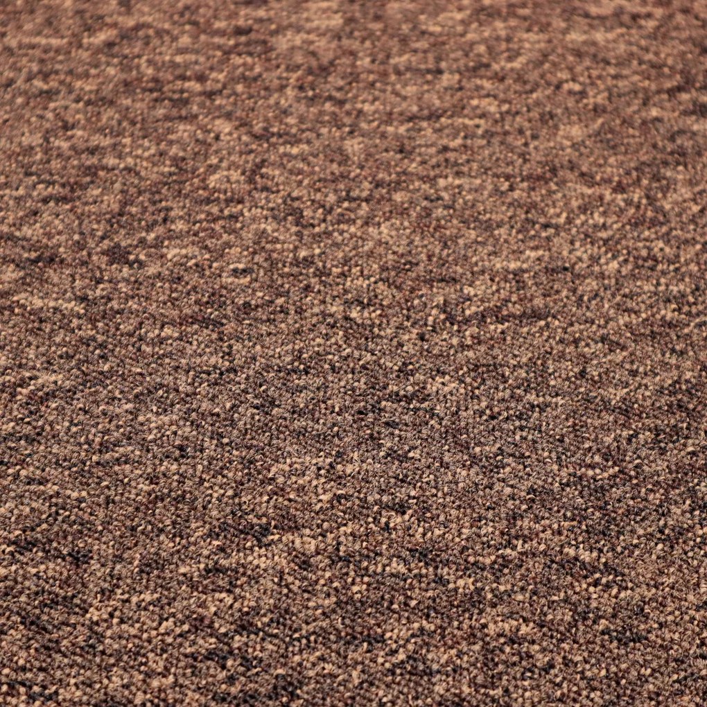 Condor Carpets, Metrážový koberec Classica 392, zátěžový, na míru, šíře 4m, hnědá, ab (mřížka), chodba / předsíň