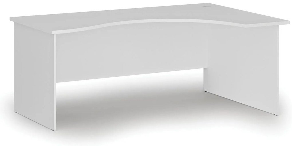 Ergonomický kancelářský psací stůl PRIMO WHITE, 180x120 cm, pravý, bílá