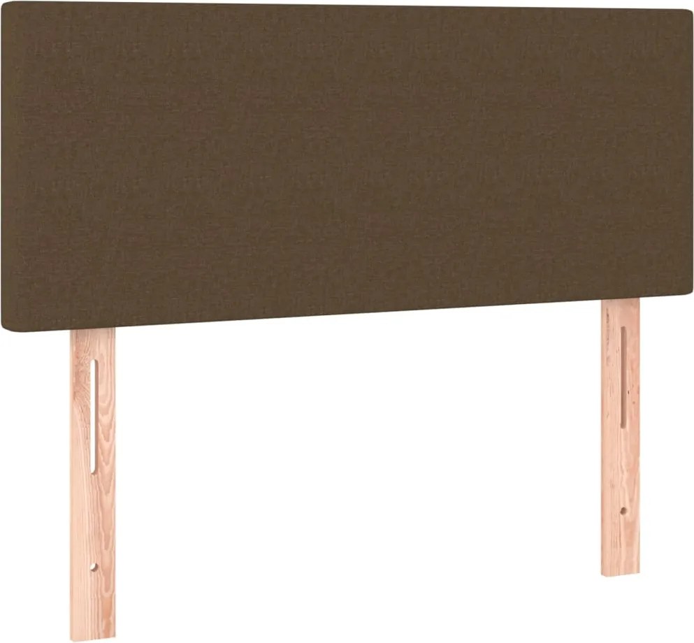 Box spring postel s matrací tmavě hnědá 90x200 cm textil 3129524
