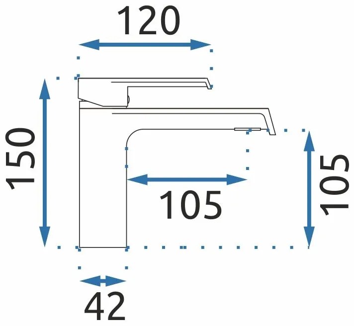 Umyvadlová baterie REA HASS nízká chrom