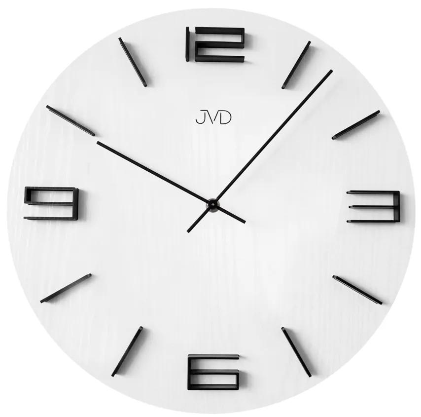 JVD Bílé designové nástěnné hodiny JVD HC27.5