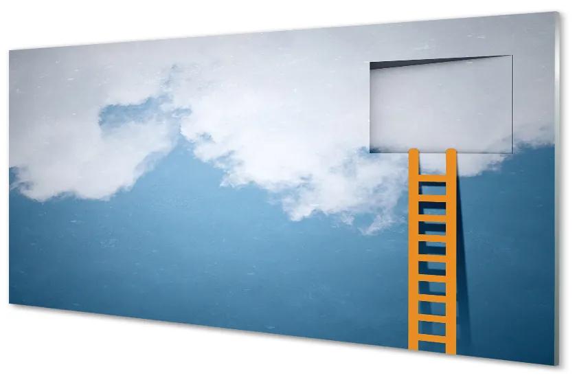 akrylový obraz žebřík nebe 100x50 cm