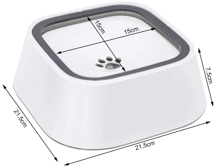 Verk Group Plovoucí miska na vodu pro psy a kočky 1l neperlivá pomalá napáječka