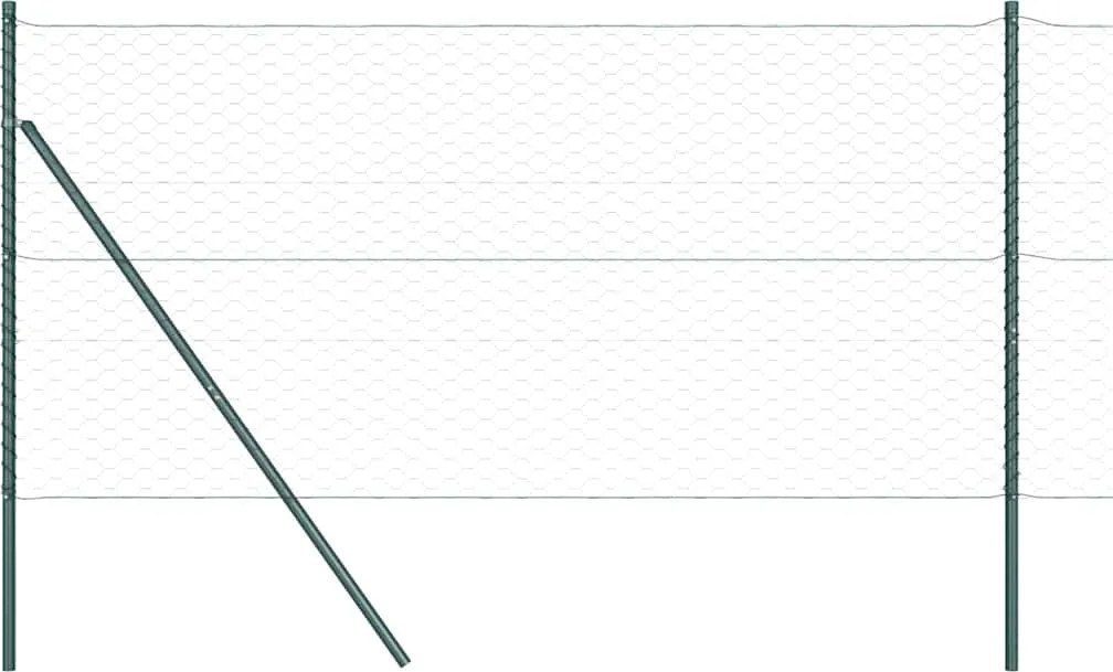 Hexagonální kotvení plotu 100 x 1,2 m Ocel potažená PVC Šedá 3352892