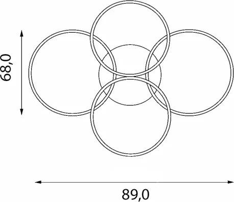 Brilagi - LED Stmívatelné stropní svítidlo ORBITS LED/52W/230V 3000-6000K + DO