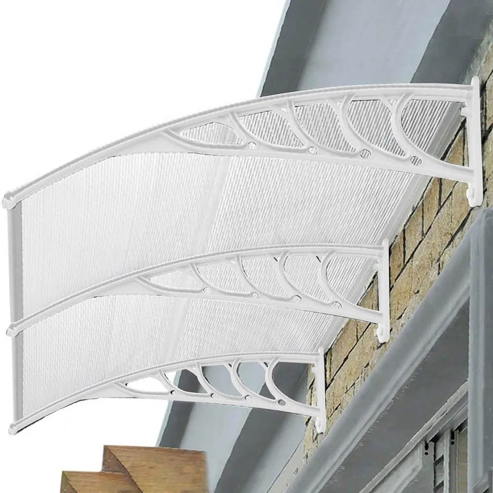 Plastová vchodová stříška ve více velikostech a barvách - 240x90 cm, bílá