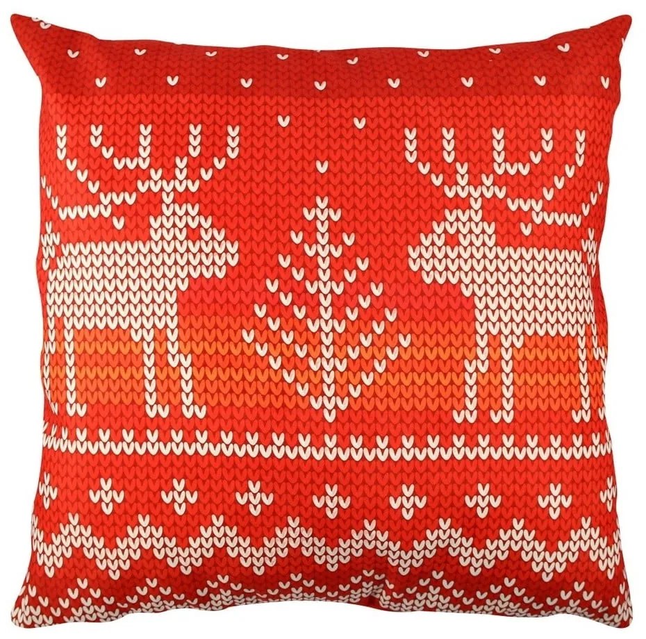 Polštář s jeleny Christmas Knitting