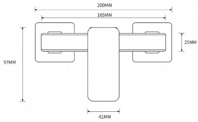 Gamma Caro, nástěnná sprchová baterie, černá matná, GMA-BCN-BK