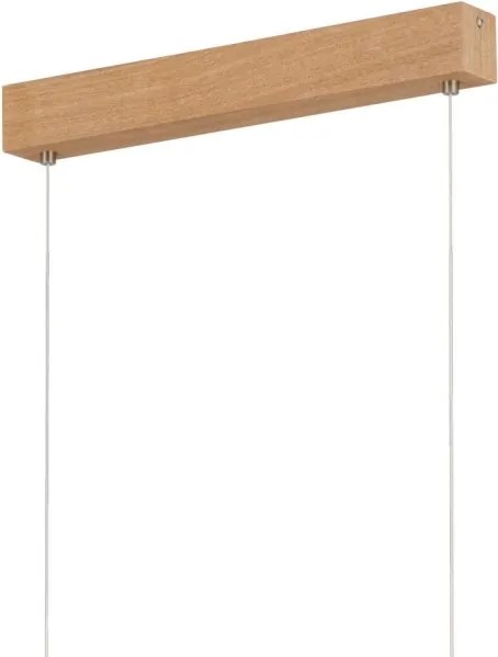 Eglo 39344 - LED Lustr na lanku CLIMENE LED/17W/230V + LED/4,2W dub