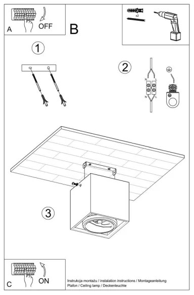 Sollux SL.0646 - Bodové svítidlo VALDE 1xGU10/40W/230V