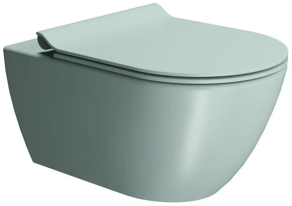 GSI GSI, PURA závěsná WC mísa, Swirlflush, 36x55cm, ghiaccio dual-mat, 881515