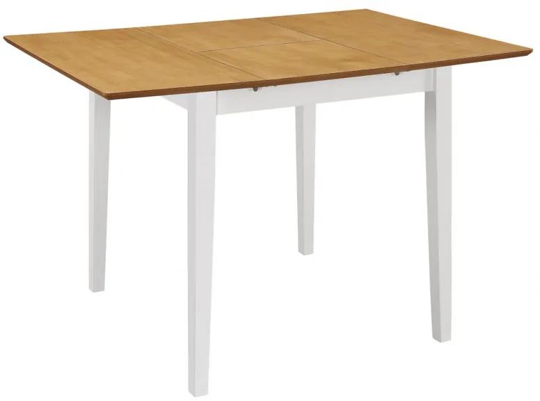 Rozkládací jídelní stůl bílý (80–120) x 80 x 74 cm MDF,  247625  HangarStore.cz