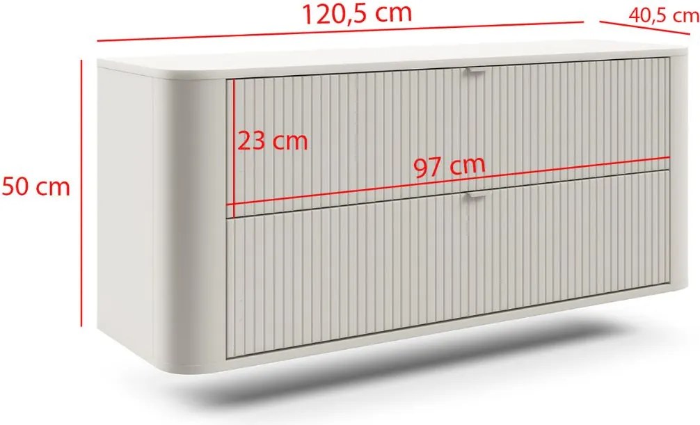 Skříňka pod umyvadlo 120 cm Lando - kašmír