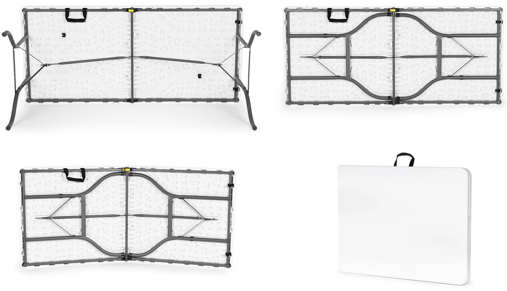 Zahradní skládací banketový stůl 153 cm - bílý