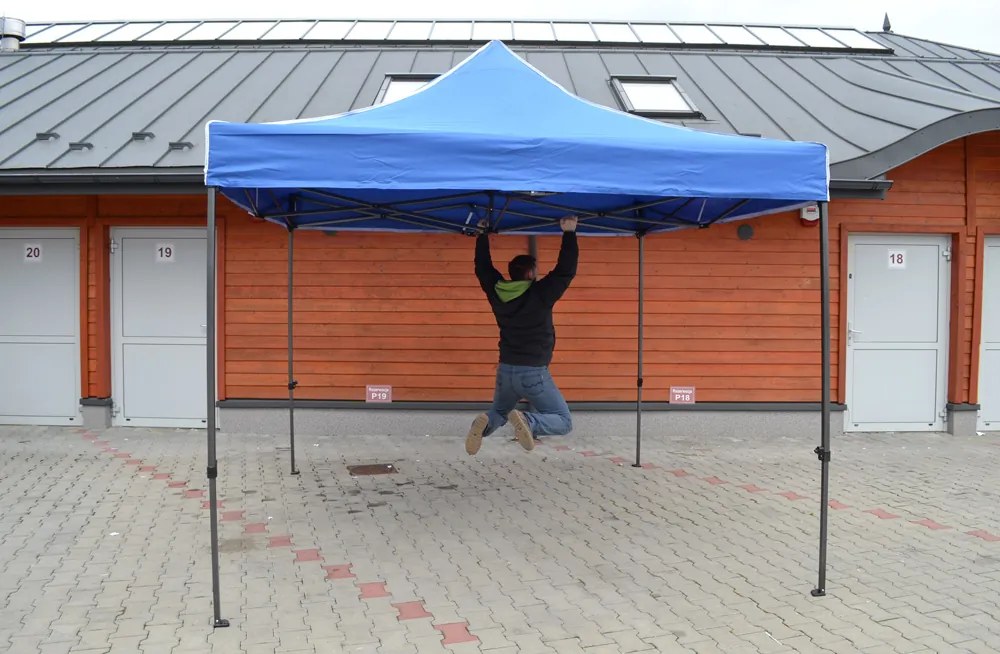 JAKS Nůžkový stan profi 3 x 4,5 m modrý