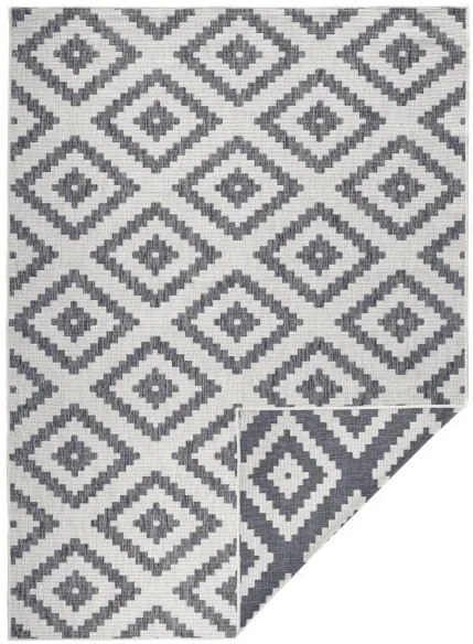 Hanse Home, Kusový koberec Twin-Wendeteppiche 103132 grau creme – na ven i na doma, 120x170, šedá, chodba / předsíň