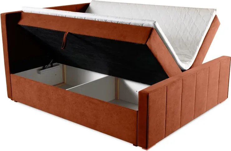Boxspring postel RITA, 200x160, oranžová (pretty 9)
