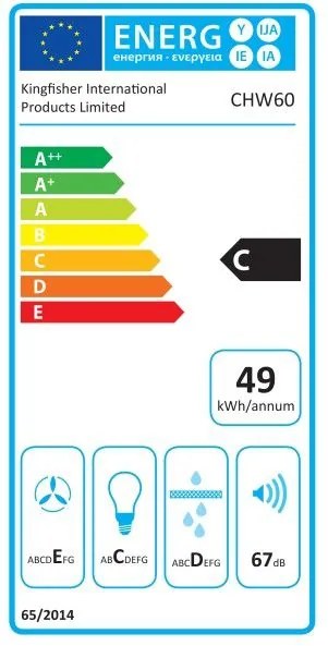 Cooke & Lewis Komínová digestoř CHW60 Bílá