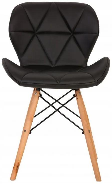 ModernHome Jídelní židle sada 4 ks - černé, DC-005 BLACK