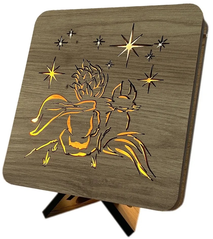 Li-Go "Malý princ" lampa 19x19cm provedení povrchu: dub světlý
