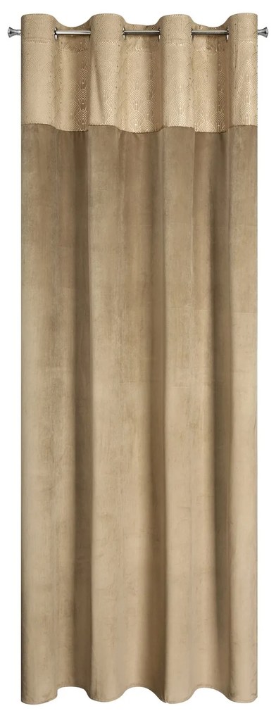 ZATEMŇOVACÍ ZÁVĚS NA KROUŽCÍCH AGNES 140X250 CM BÉŽOVÁ