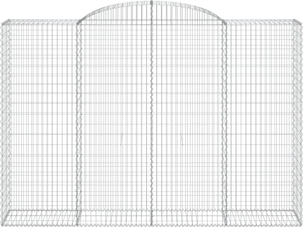 Klenuté gabionové koše 3 ks 300x50x200/220cm pozinkované železo 3146792
