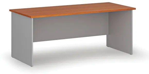 Kancelářský psací stůl rovný PRIMO GRAY, 1800 x 800 mm, šedá/třešeň