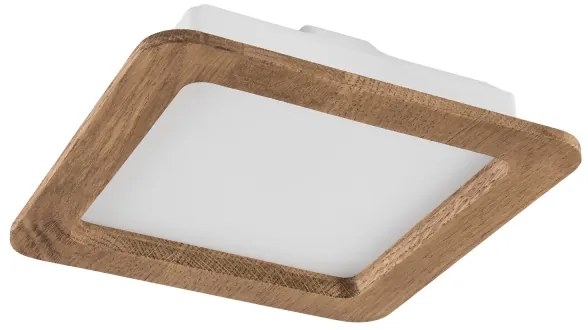 LED Podhledové svítidlo WOODY SPOT LED/17W/230V 3000K ořech 18,5x18,5 cm