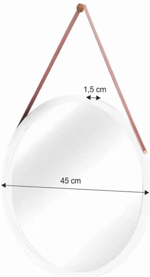 Kondela Zrcadlo, bambus/bílá, LEMI 1