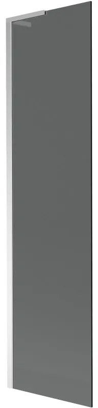 Mexen Next L, 1-křídlová vanová zástěna 50 x 150 cm, 6mm šedé sklo, chromový profil, 895-050-000-03-40-01
