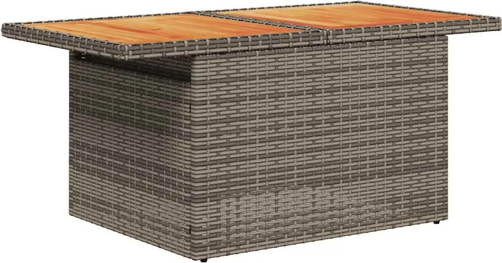 7dílná zahradní sedací souprava s poduškami šedá polyratan 3327001