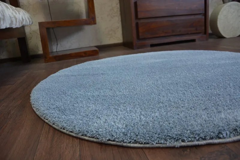 Kulatý koberec SHAGGY MICRO šedý