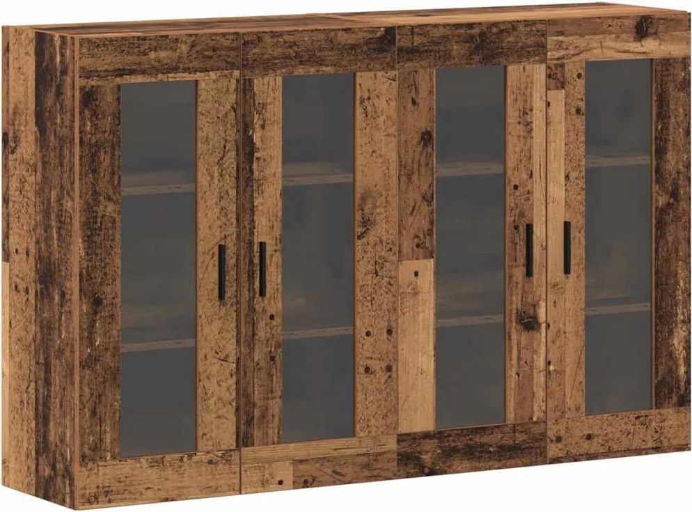 Nástěnné skříňky 2 ks Staré dřevo 69,5 x 34 x 90 cm 3394581