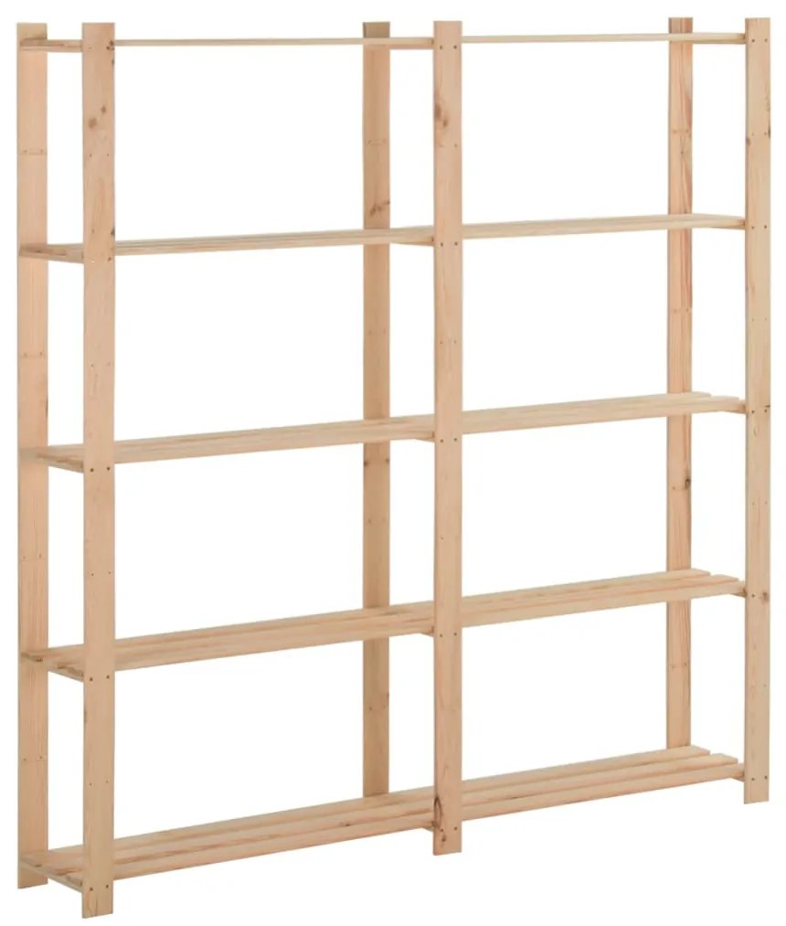 Úložný regál s 5 policemi 170 x 28,5 x 170 cm masivní borovice 327319