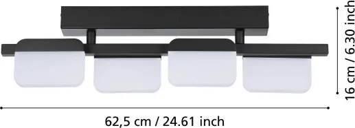 Eglo 98874 - LED Stmívatelný přisazený lustr ERVIDEL 4xLED/4,5W/230V