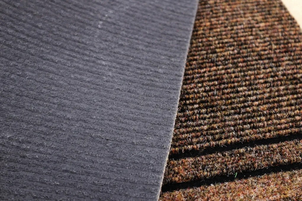 Spoltex, Protiskluzový běhoun na míru Rekord 811 hnědý, šíře 100 cm, hnědá, chodba / předsíň