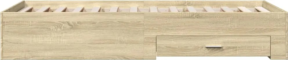 Rám postele se zásuvkami dub sonoma 100x200 cm kompozitní dřevo 3280421