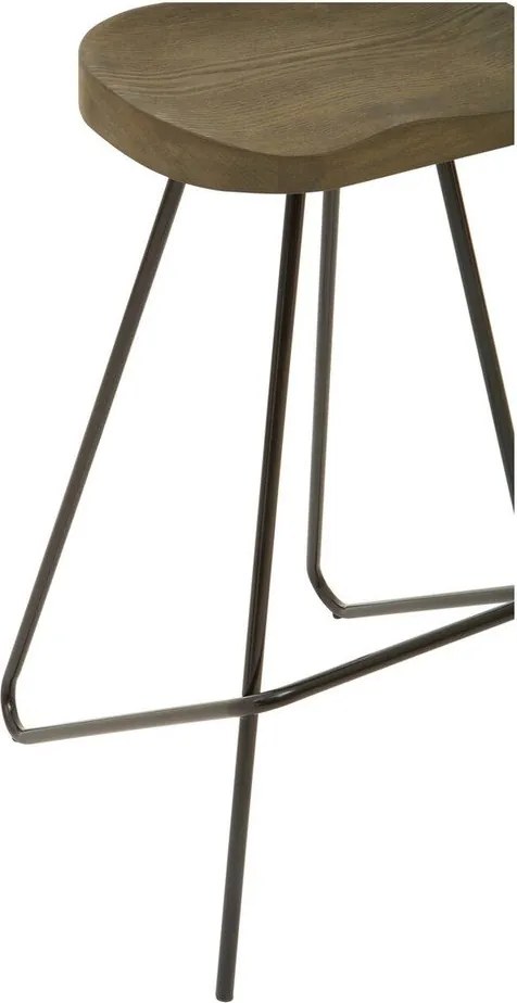 Černá/v přírodní barvě barová stolička z jilmového dřeva (výška sedáku 78 cm) District – Premier Housewares