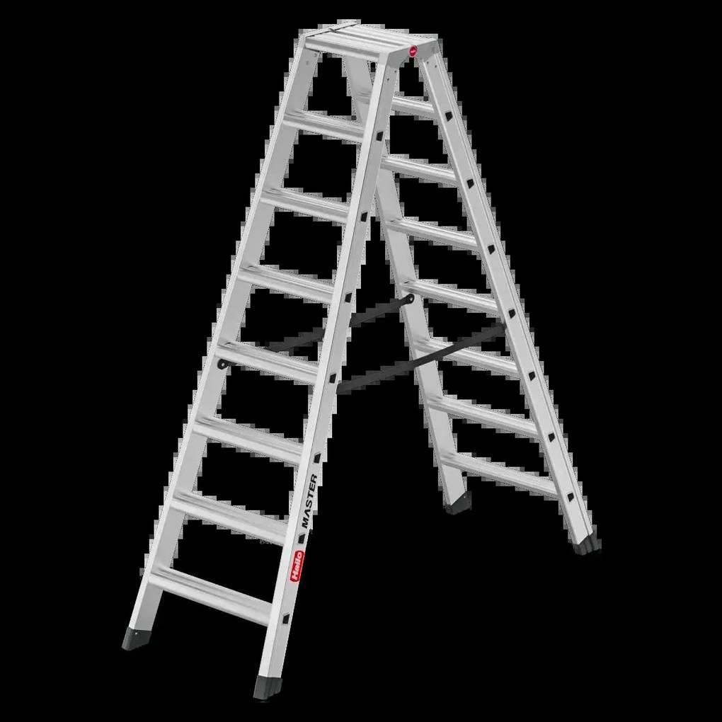 Hliníkové štafle Hailo Master D100 2x8 stupňů, 10000-115