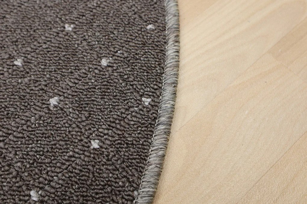 Condor Carpets, Kusový koberec Udinese hnědý kruh, 80x80 (průměr) kruh, hnědá, chodba / předsíň